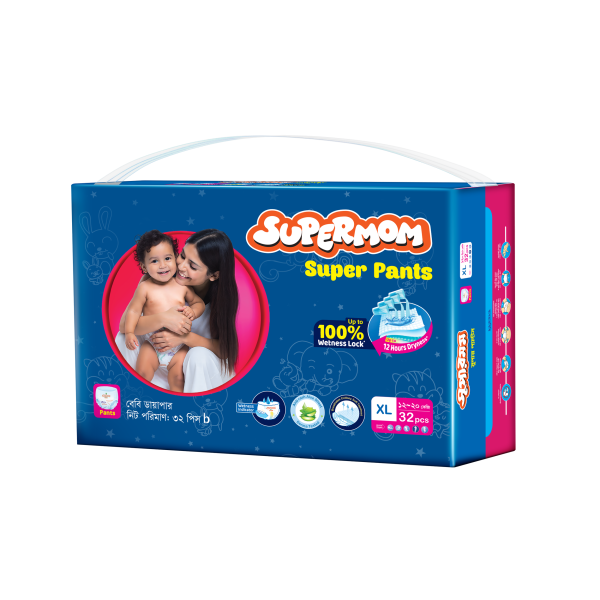 Supermom Baby Diaper Pant - Extra large 12-20 Kg 32pc Price in BD